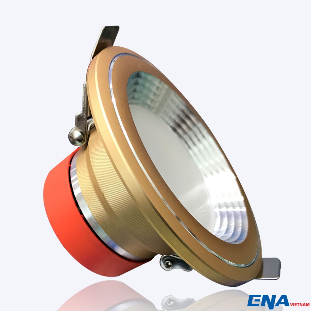 Đèn LED âm trần Downlight 7W 3 chế độ mẫu DTA vỏ Vàng