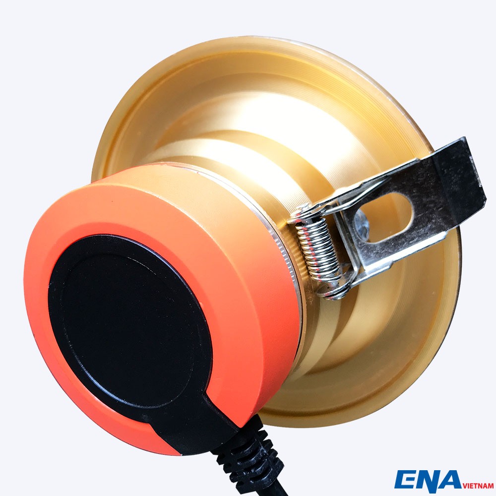 Đèn LED âm trần Downlight 7W 3 chế độ mẫu DTA vỏ Vàng